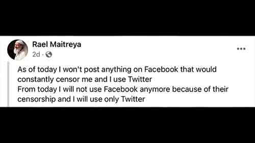 Maitreya Rael now on Twitter - RAEL.ORG